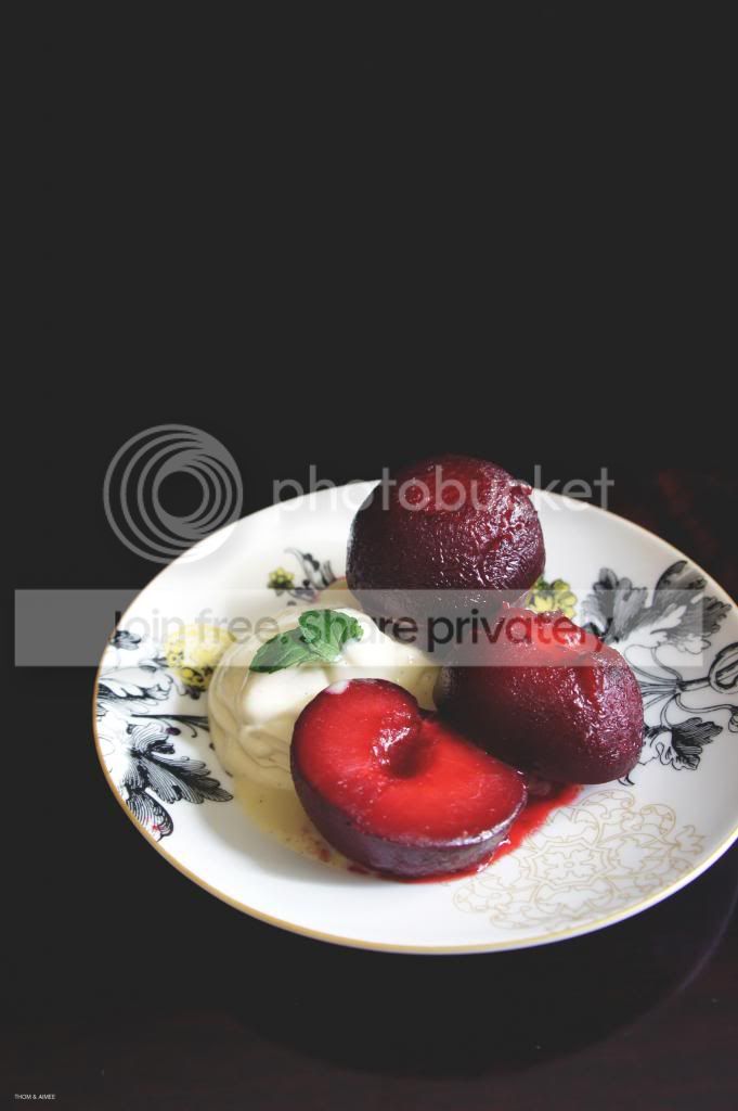 Baked Spiced Plums with Cream Chantilly | Thom & Aimee