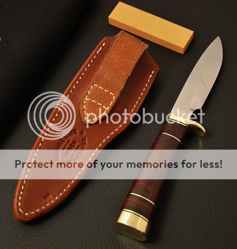 Three Randall Knives - Model 25's and a Model 26 All Burl Wood ...